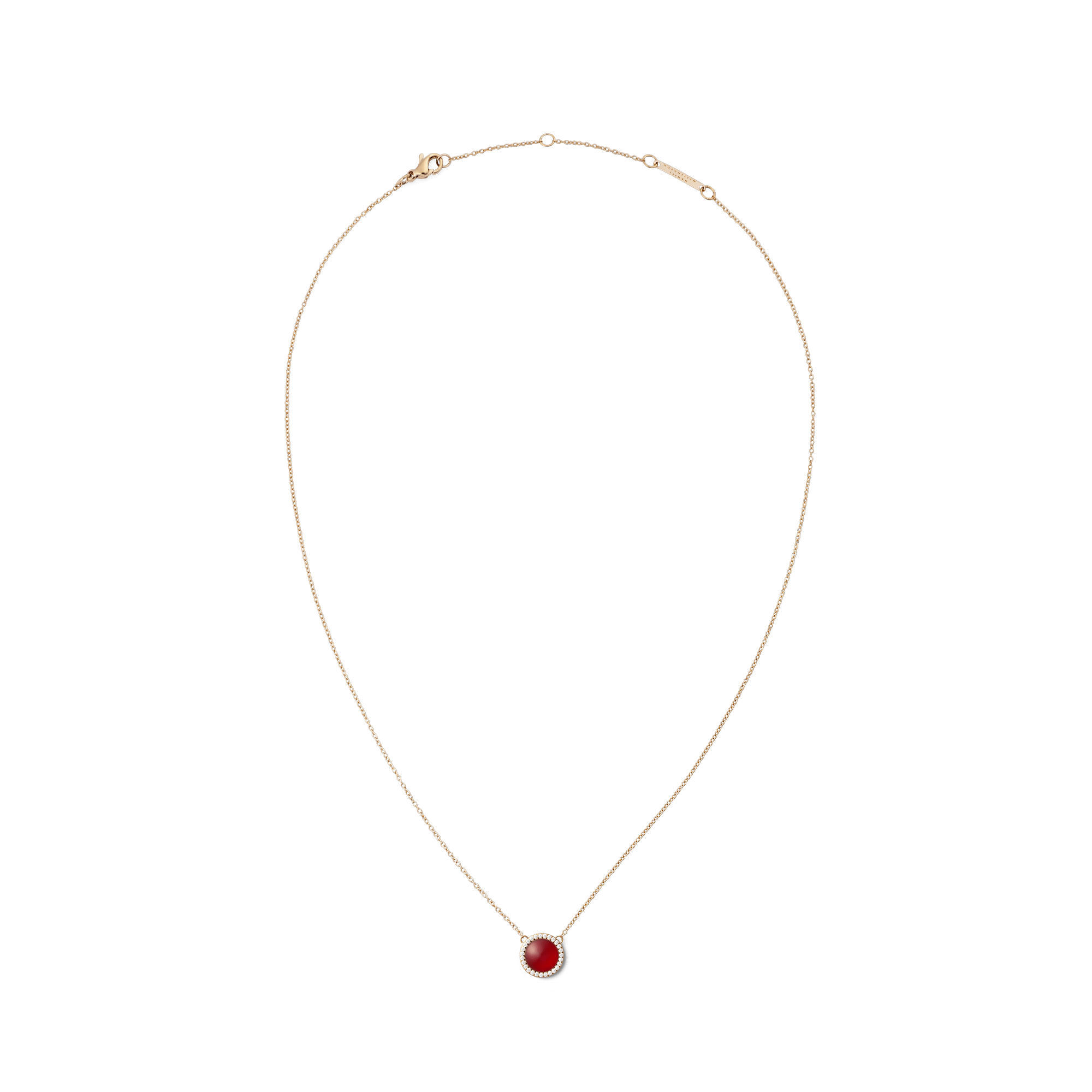 Daniel Wellington Audrey Necklace Red Agathe Rose Gold | The Jewellery ...